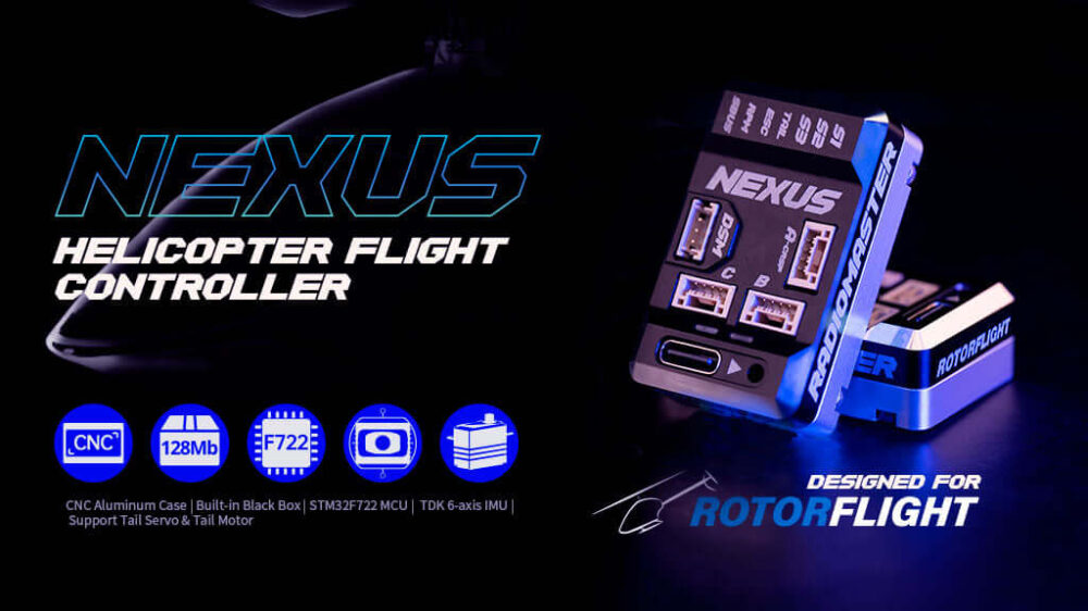 RadioMaster NEXUS Helicopter Flight Controller for Rotorflight - TekRC EU